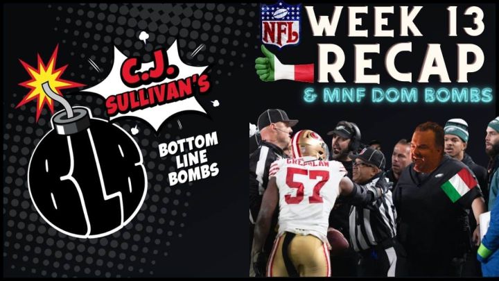 MNF Dom Bombs and NFL Week 13 Recap - Sports Gambling Podcast